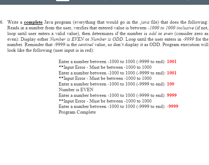 Solved 6. Write a complete Java program (everything that | Chegg.com