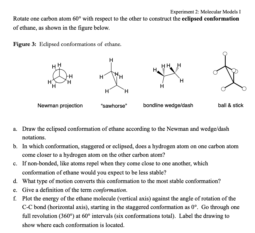 Solved Part A: The Conformations of Acyclic Molecules 1. The | Chegg.com