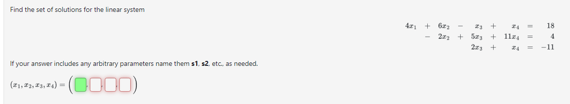 Solved Find the set of solutions for the linear | Chegg.com
