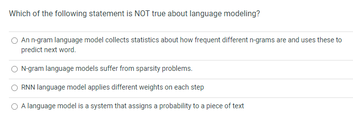Solved Which of the following statement is NOT true about | Chegg.com