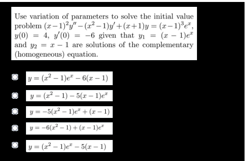 Solved Use variation of parameters to solve the initial | Chegg.com