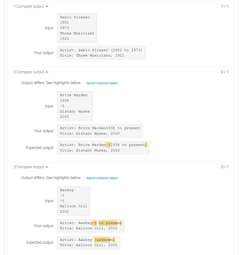 Solved 7.27 LAB: Artwork label (classes/constructors) Given | Chegg.com