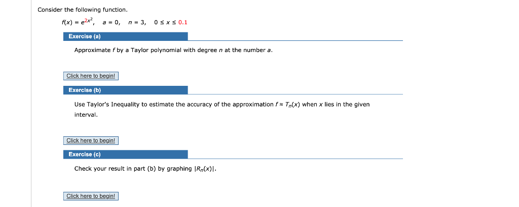 Solved Consider the following function f(x) e2x a 0 0 s x s | Chegg.com