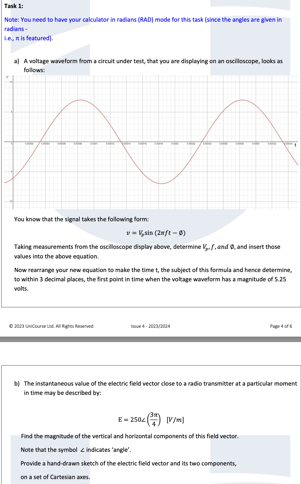 Solved You know that the signal takes the following | Chegg.com