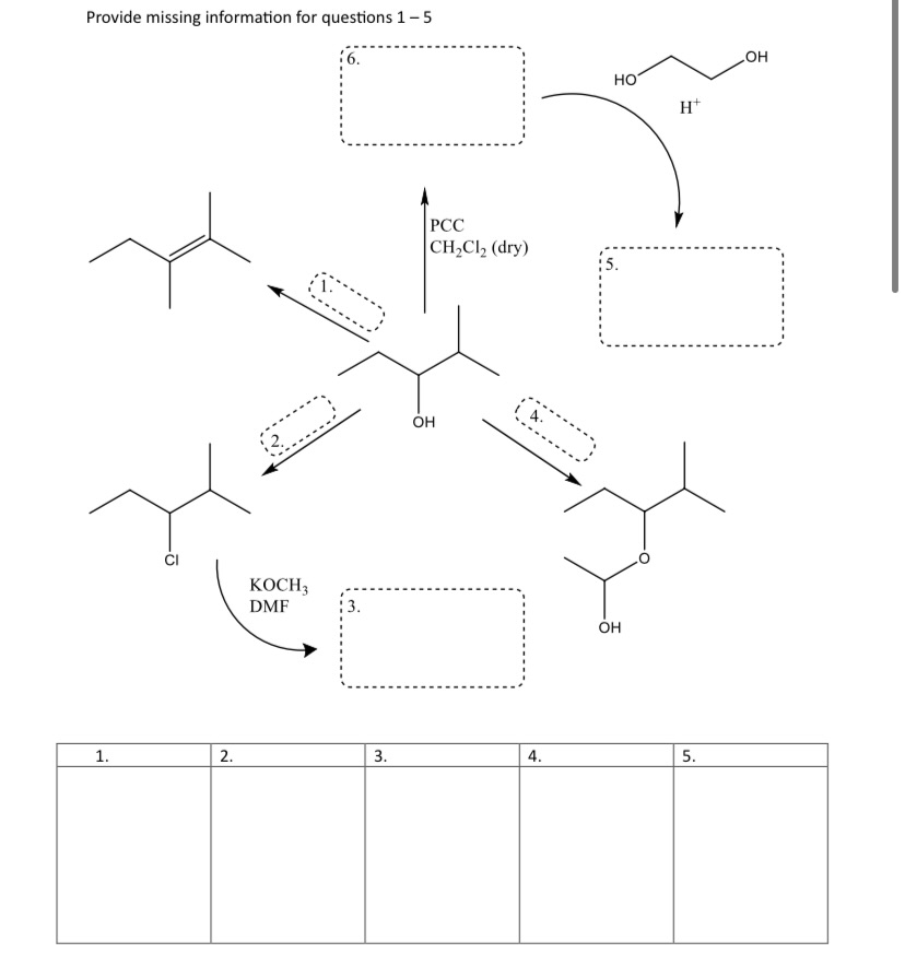 Solved Provide missing information for questions 1−5 | Chegg.com