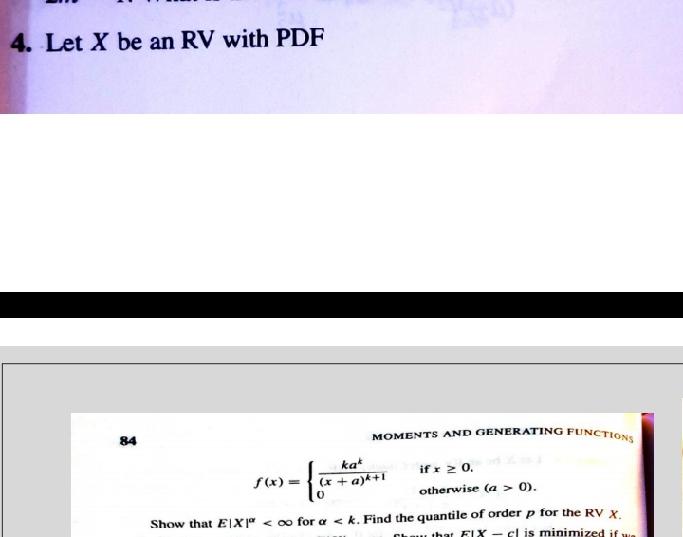 Solved let x be an RV with pdf f(x) show that |EX|^alpha | Chegg.com