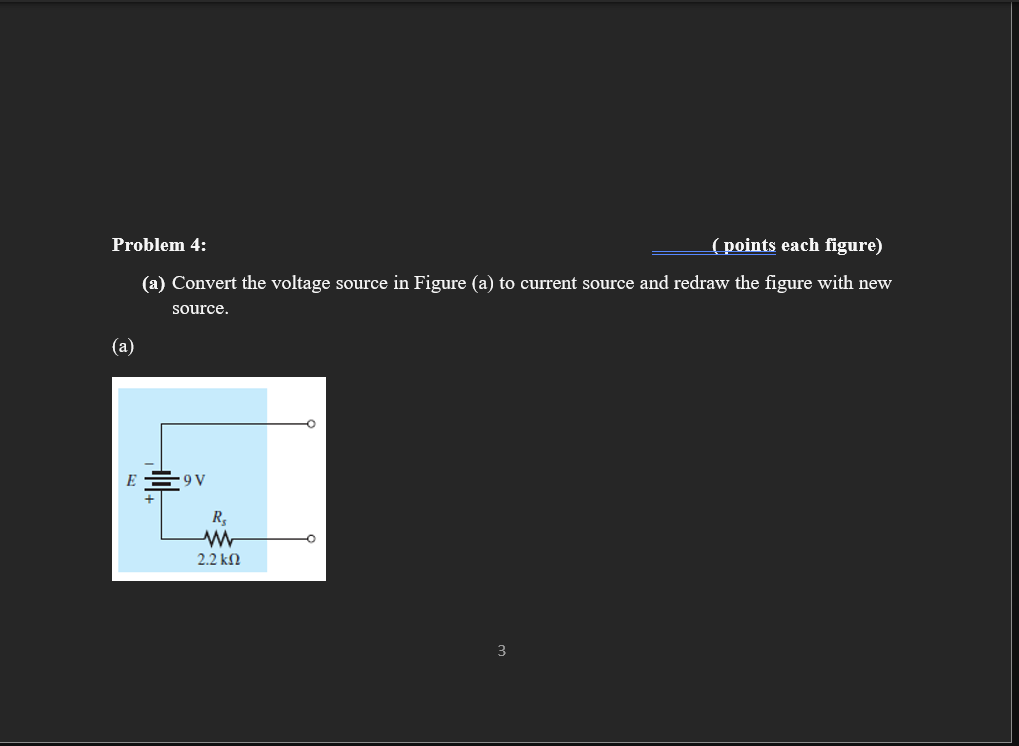 Solved (a) Convert the voltage source in Figure (a) to | Chegg.com