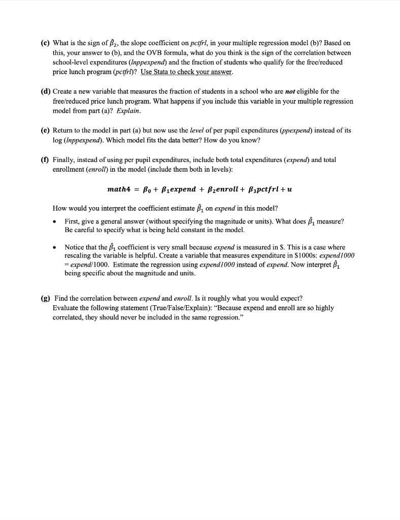 #2. (Data exercise). In Problem Set 2, question #4, | Chegg.com