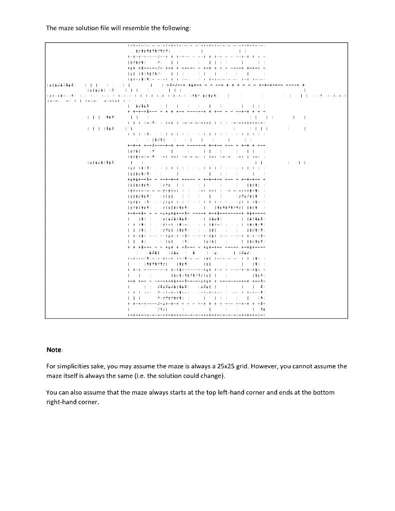 Assignment 2 - Maze Solver For this assignment, you | Chegg.com