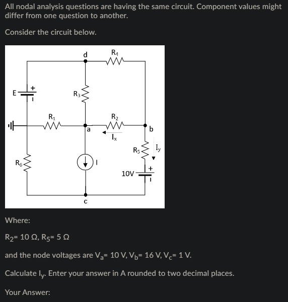Solved All nodal analysis questions are having the same | Chegg.com