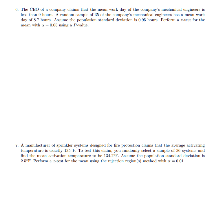 Solved 1. Fill in the missing hypothesis. (1) H0:Ha:μ