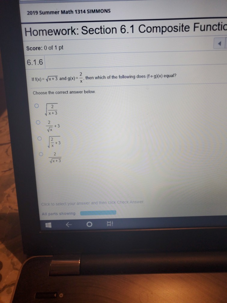Solved 2019 Summer Math 1314 SIMMONS Homework:Section 6.1 | Chegg.com