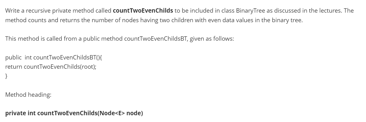 Solved USE JAVA Only, I need the method only, And I need the | Chegg.com