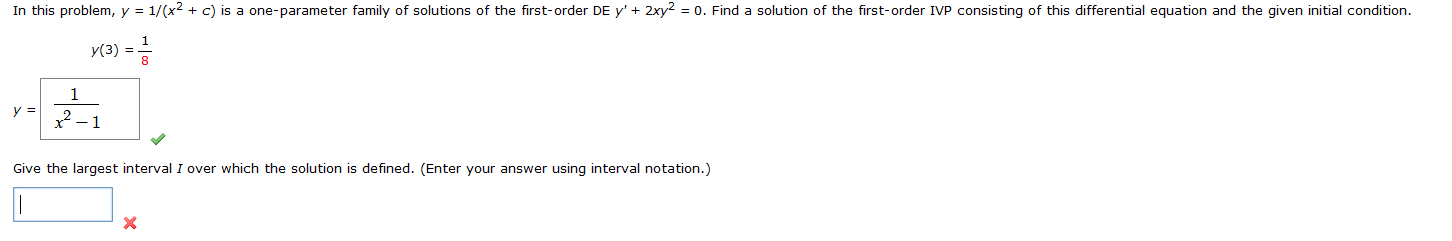 Solved y(3)=81 Give the largest interval I over which the | Chegg.com