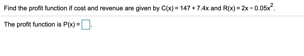Solved Find the marginal profit function if cost and revenue | Chegg.com
