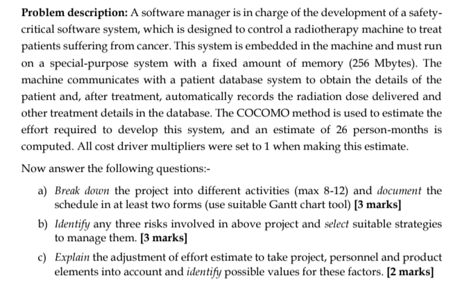 Solved Problem Description A Software Manager Is In Charge 