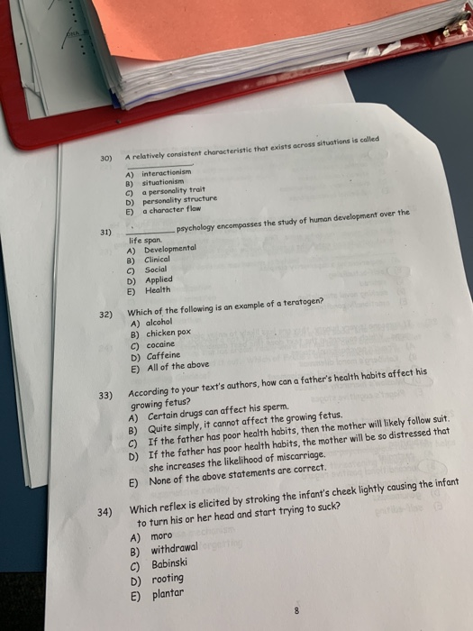 Solved A relatively consistent characteristic that exists | Chegg.com