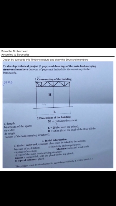 Solved Solve the Timber beam Acc Design by eurocode this | Chegg.com