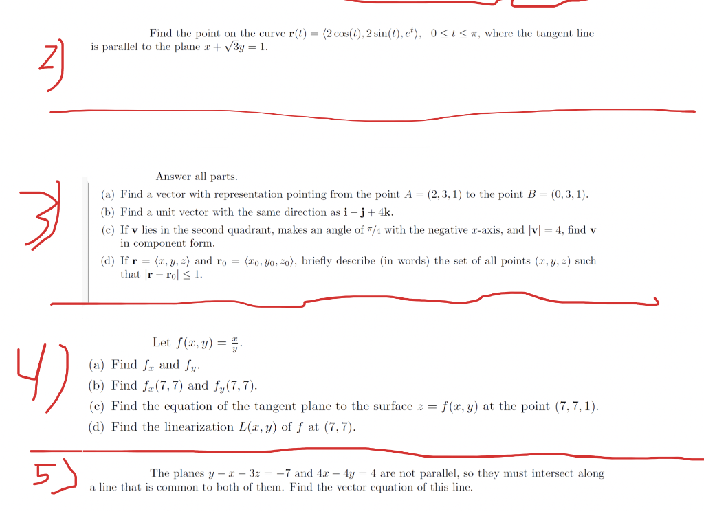 Solved Find the point on the curve r(t) = (2 cos(t), 2 | Chegg.com