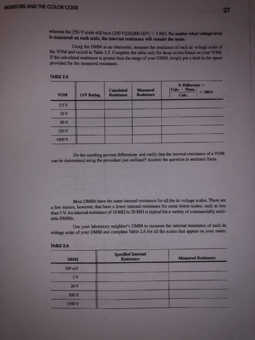 Solved Part 2 Color Code (a) Using the procedure described | Chegg.com