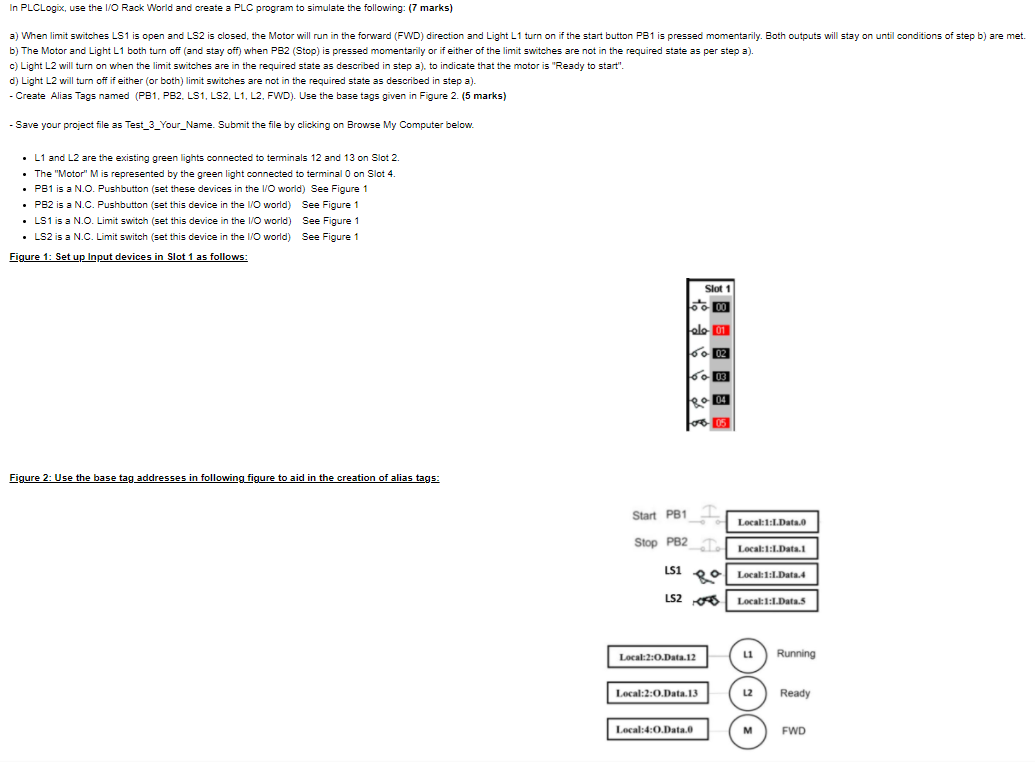 Solved In PLCLogix, use the I/O Rack World and create a PLC | Chegg.com