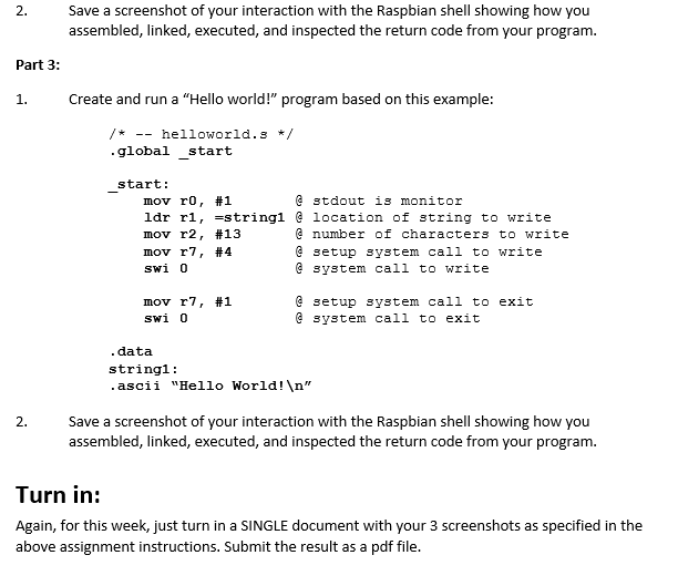 CS271 ARM Assembly Lab 2 Getting Started with | Chegg.com