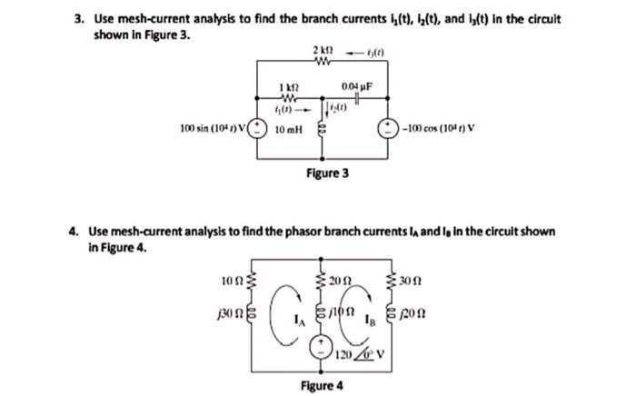 Solved 3. Use mesh-current analysis to find the branch | Chegg.com