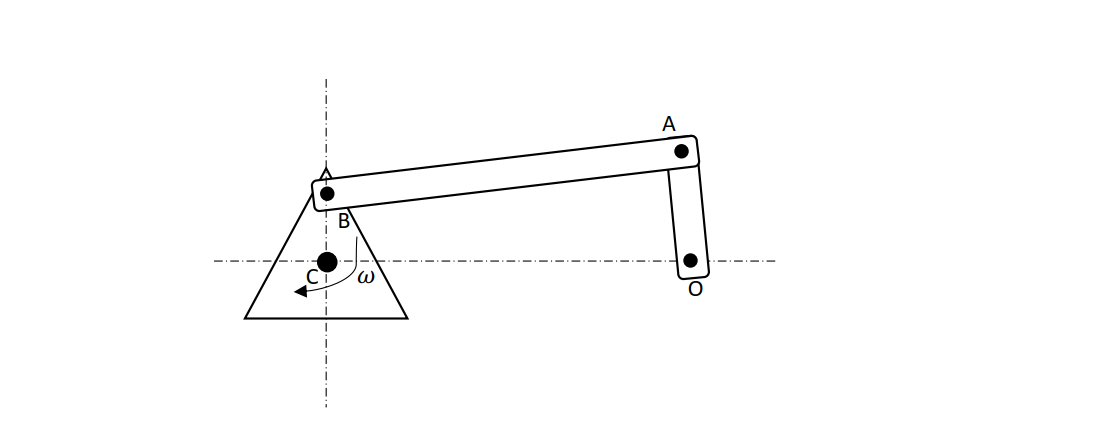 Solved ) The figure shows a "crank rocker" system in which | Chegg.com