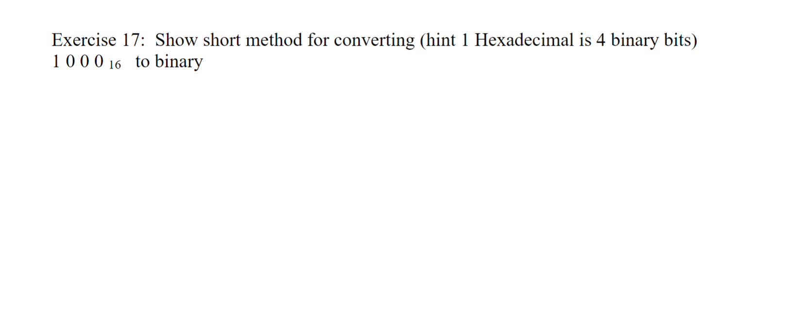 Solved Exercise 17: Show short method for converting (hint 1 | Chegg.com