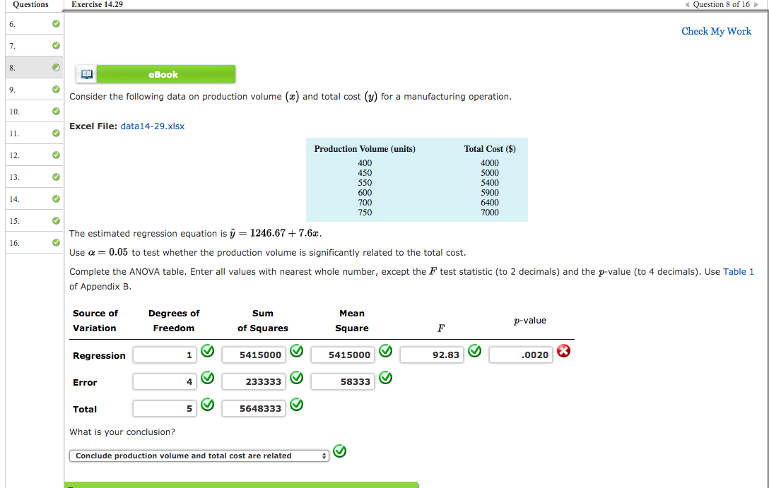 Solved Questions Exercise 14.29 | Chegg.com