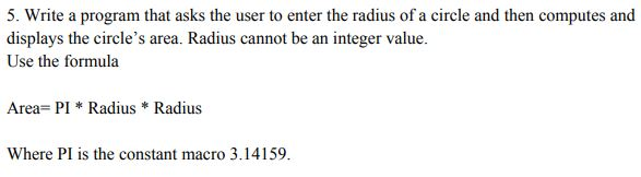 Solved 5. Write a program that asks the user to enter the | Chegg.com