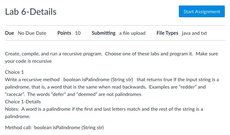 Solved Lab 6-Details Start Assignment Due No Due Date Points | Chegg.com
