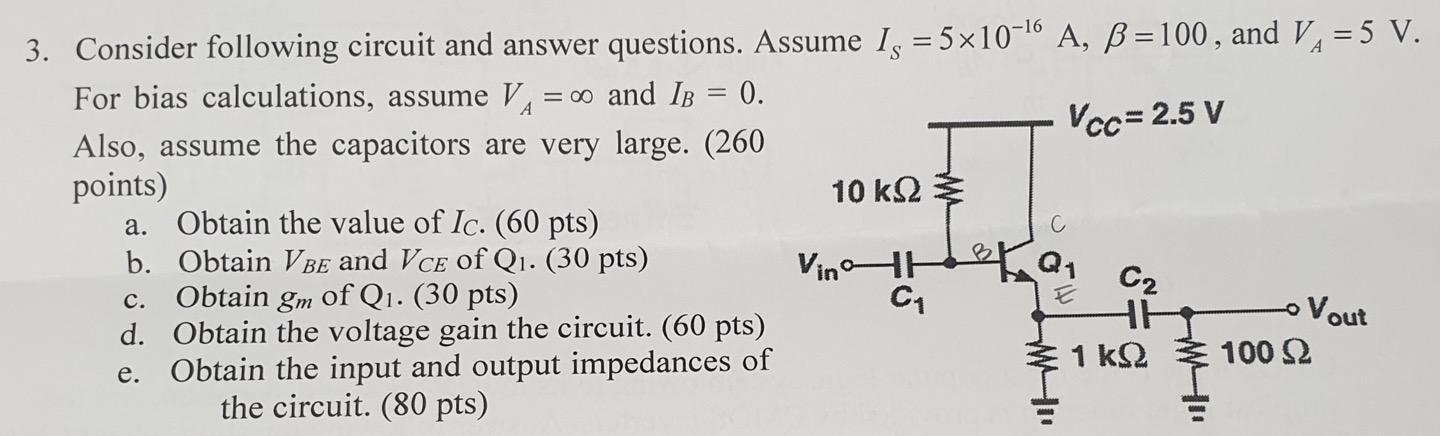 Solved 3 Consider Following Circuit And Answer Questions 