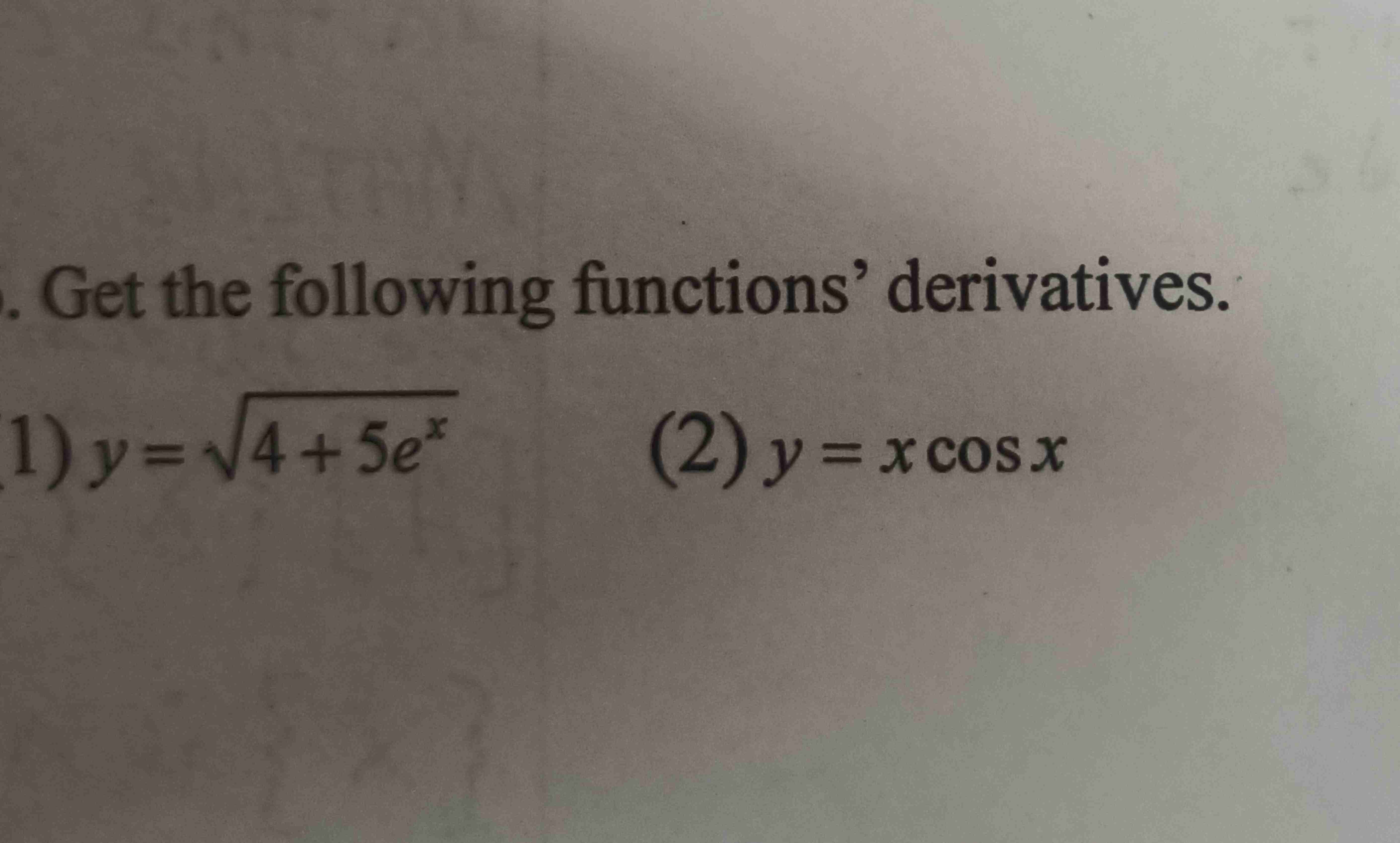 Solved Get the following functions' | Chegg.com