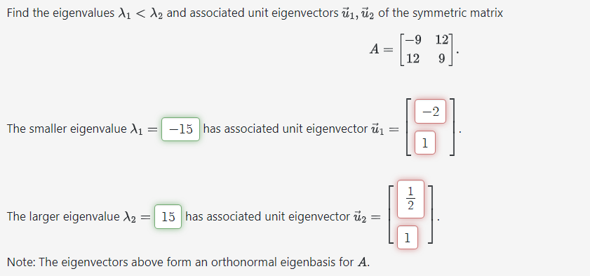 Solved Find the eigenvalues λ1