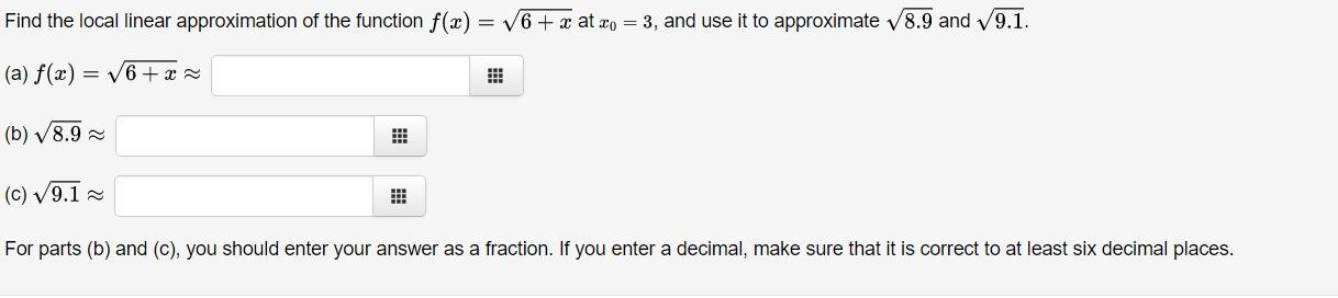 Solved Find the local linear approximation of the function | Chegg.com