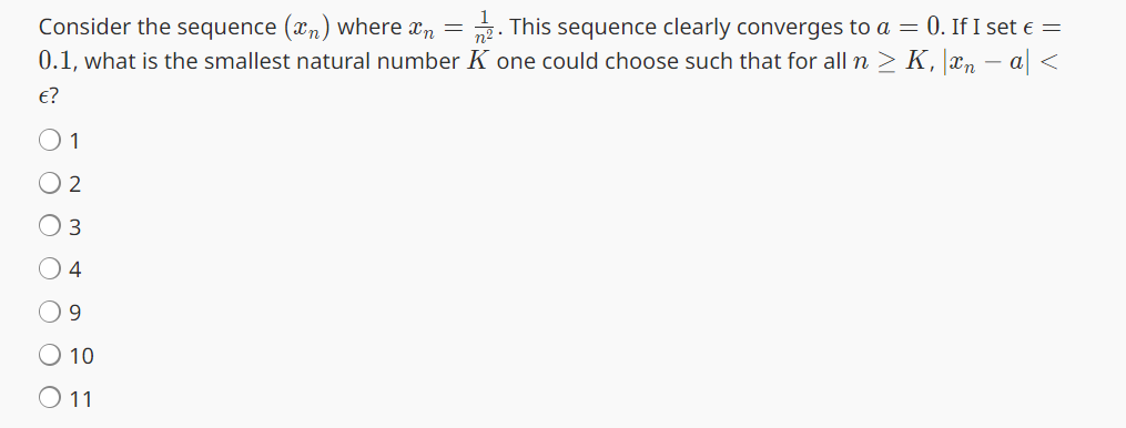 Solved Consider the sequence (xn) where xn=n21. This | Chegg.com