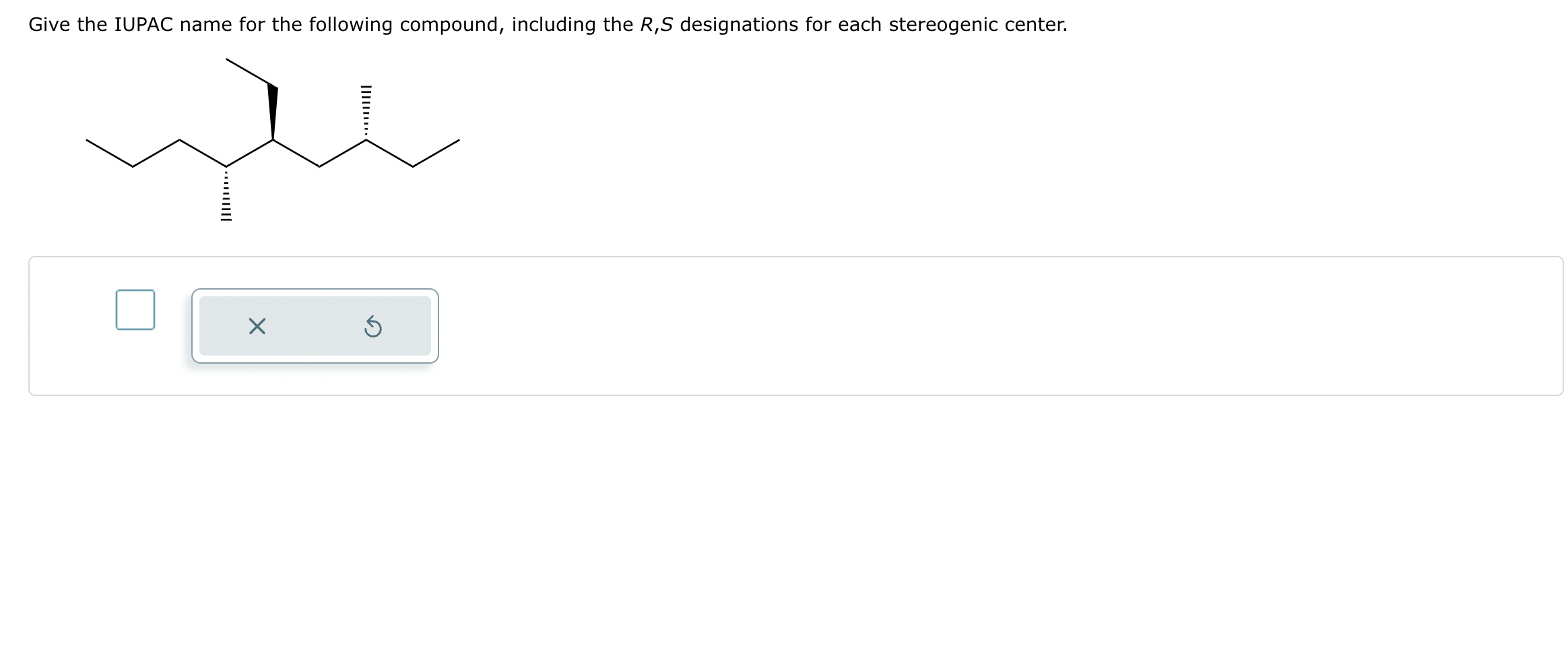 Solved Give the IUPAC name for the following compound, | Chegg.com