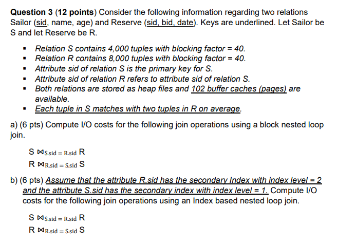 Solved Question 3 (12 points) Consider the following | Chegg.com Solved Question 3 (12 points) Consider the following | Chegg.com