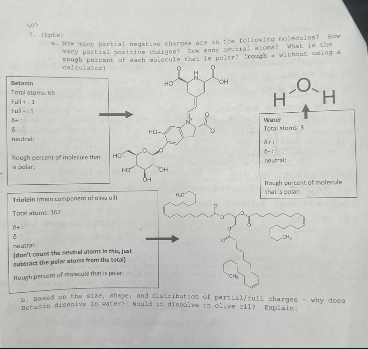 Solved 7. (6pts) a. How many partial negative charges are in | Chegg.com