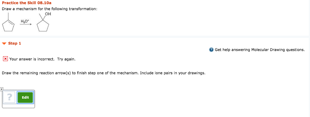 Solved Practice the Skill 08.10a Draw a mechanism for the | Chegg.com