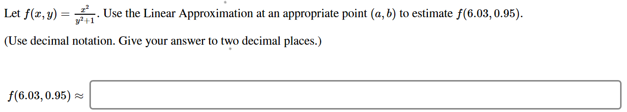 Solved Write the Linear Approximation to f(x, y) = x(1+y)-1 | Chegg.com