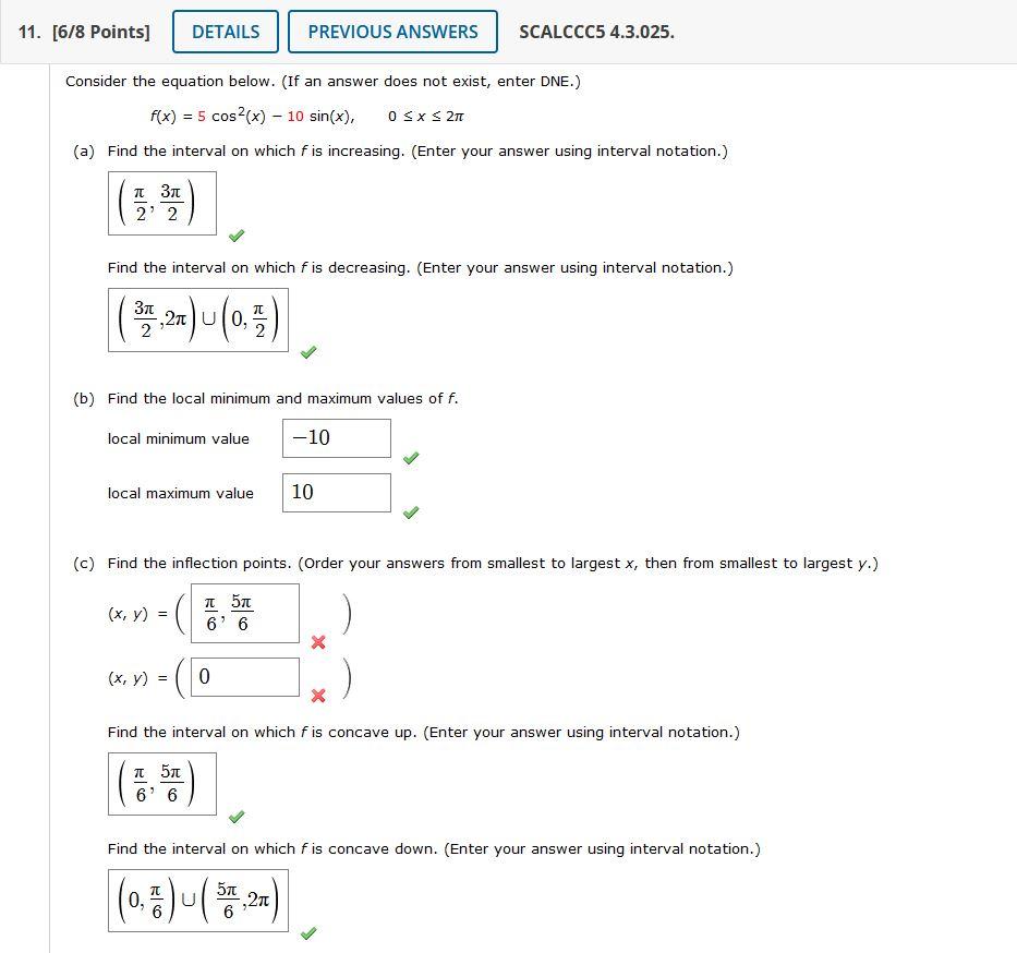 Solved Consider the equation below. (If an answer does not | Chegg.com