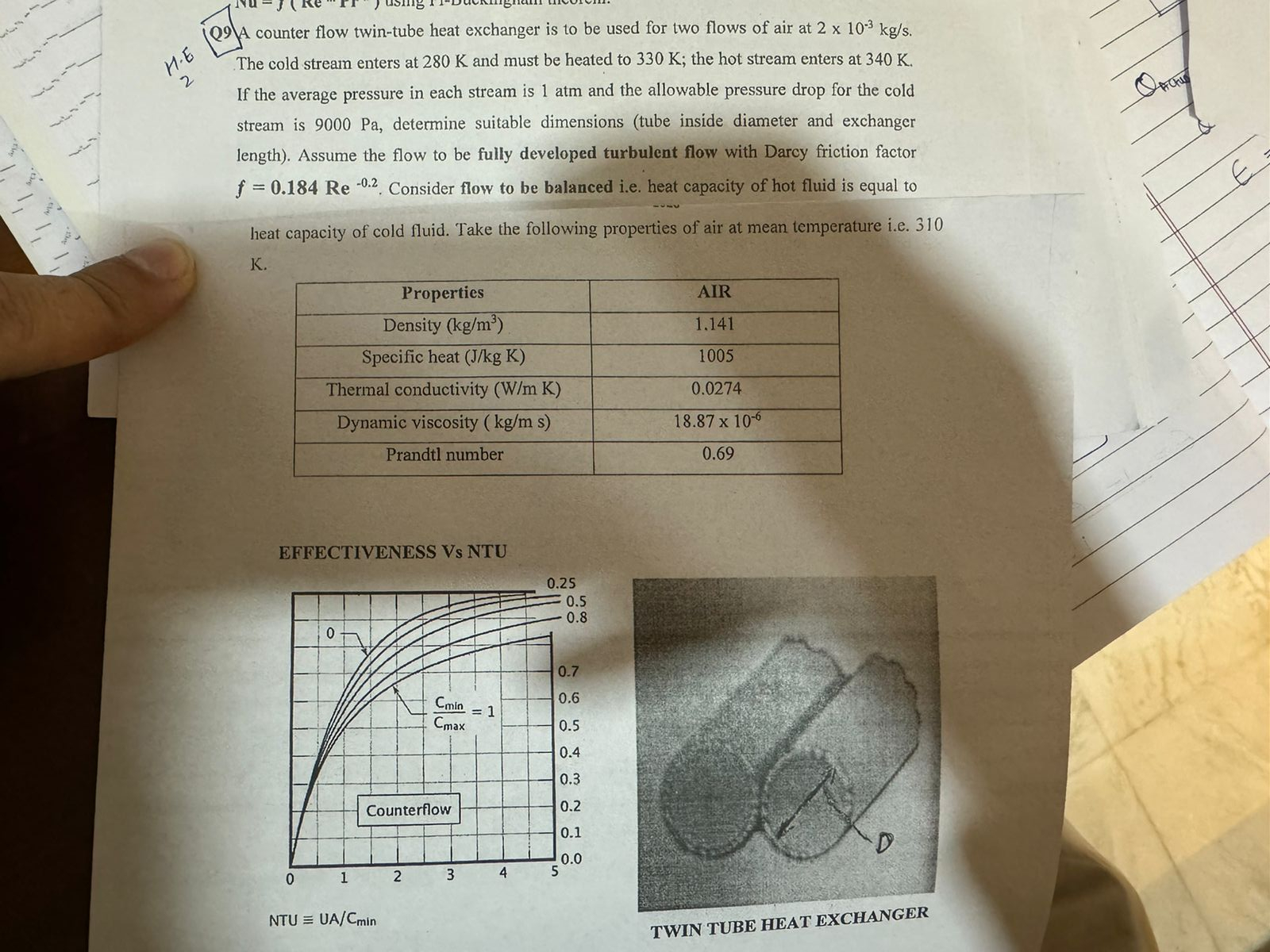 Solved stream is 9000 ﻿Pa , ﻿determine suitable dimensions | Chegg.com