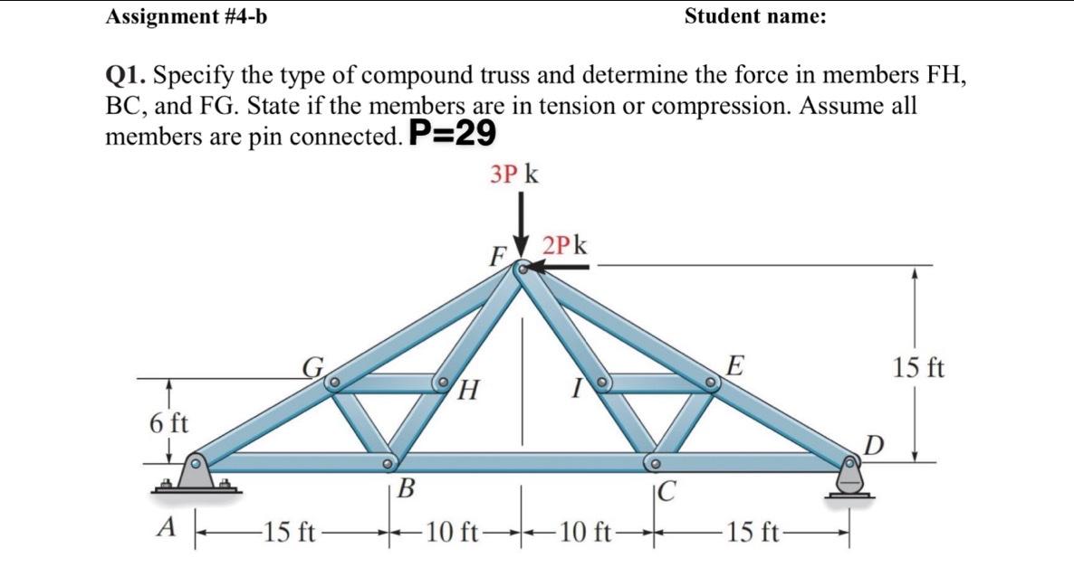 Solved Assignment #4-b Student name: Q1. Specify the type of | Chegg.com