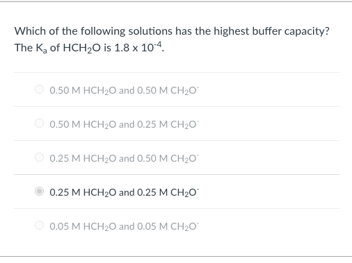 Solved Which of the following solutions has the highest | Chegg.com
