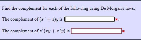 Solved Find the complement for each of the following using | Chegg.com