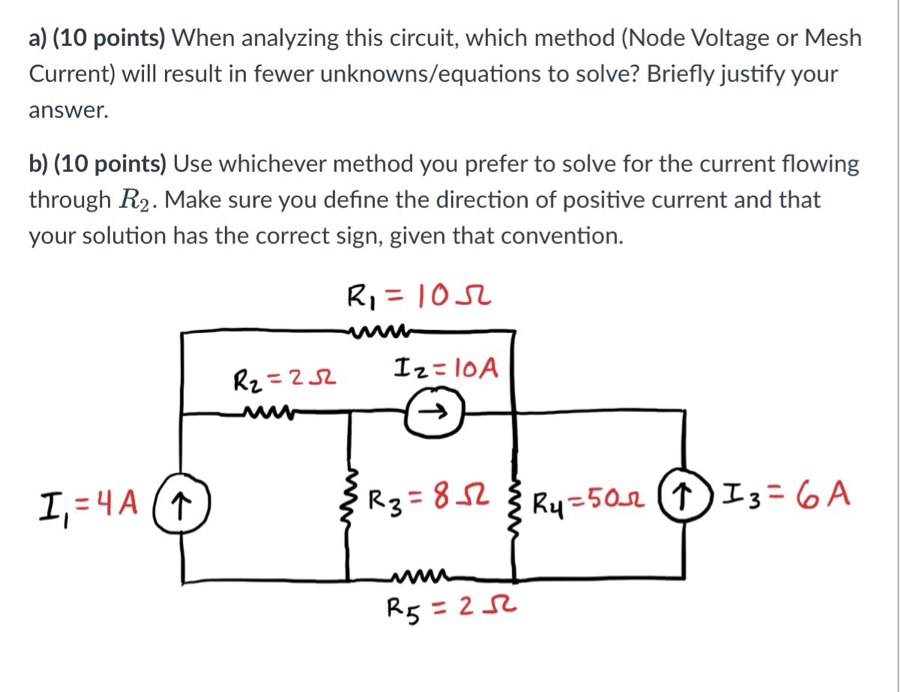 Solved a) (10 points) When analyzing this circuit, which | Chegg.com
