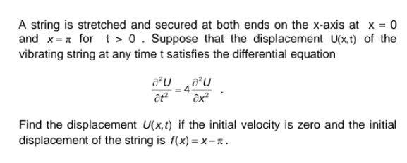 Solved A string is stretched and secured at both ends on the | Chegg.com