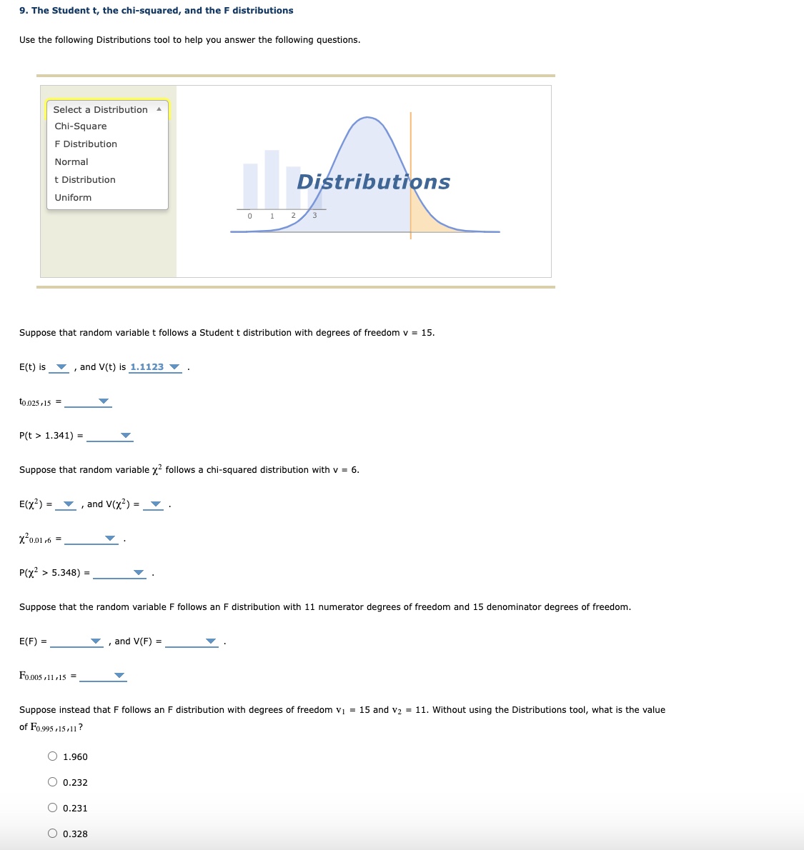 Solved Suppose that random variable t follows a Student t | Chegg.com